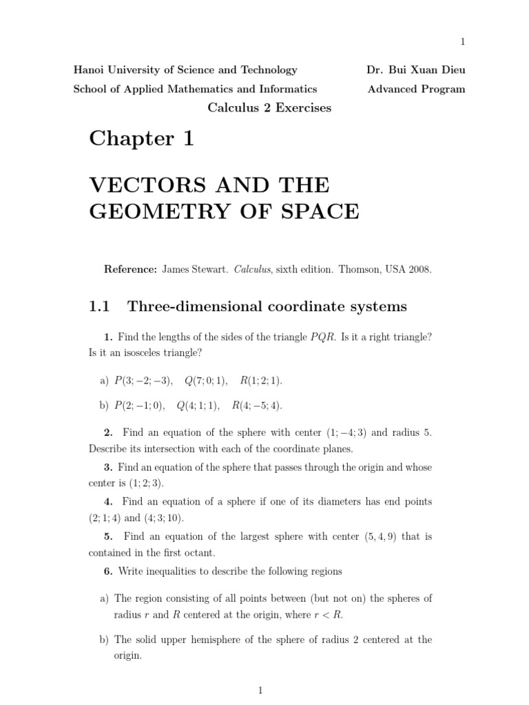 Giai-Tich-2 Bui-Xuan-Dieu BT Gt2 CTTT - (Cuuduongthancong - Com) | PDF | Sphere | Integral