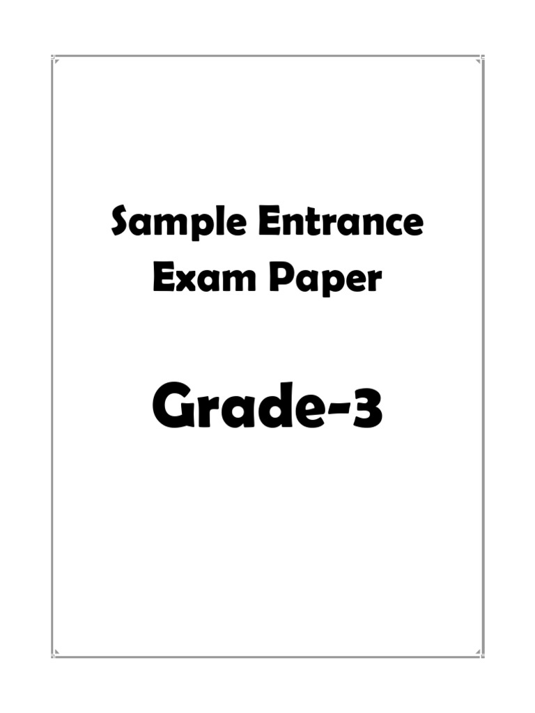 G3 Sample Entrance Exam | PDF | Plants | Planets