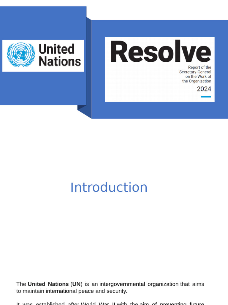 UN Annual Report 2024 | PDF