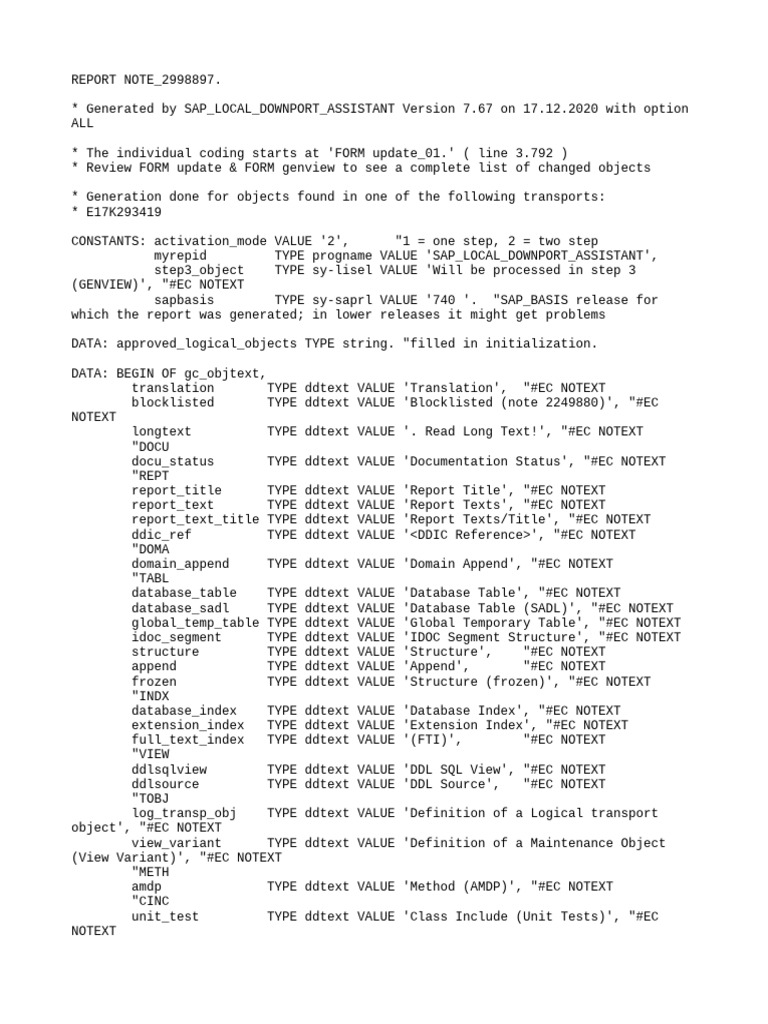 NOTE 2998897 Release 617 | PDF | Databases | Database Index