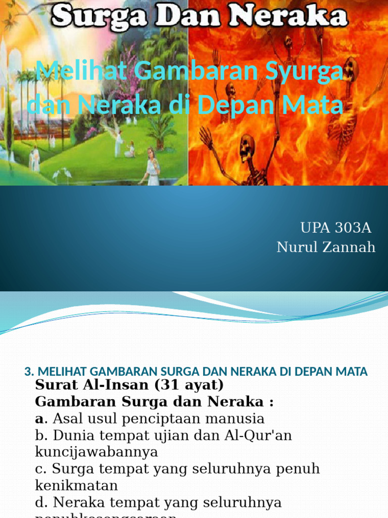 Melihat Gambaran Syurga Dan Neraka Di Depan Mata | PDF
