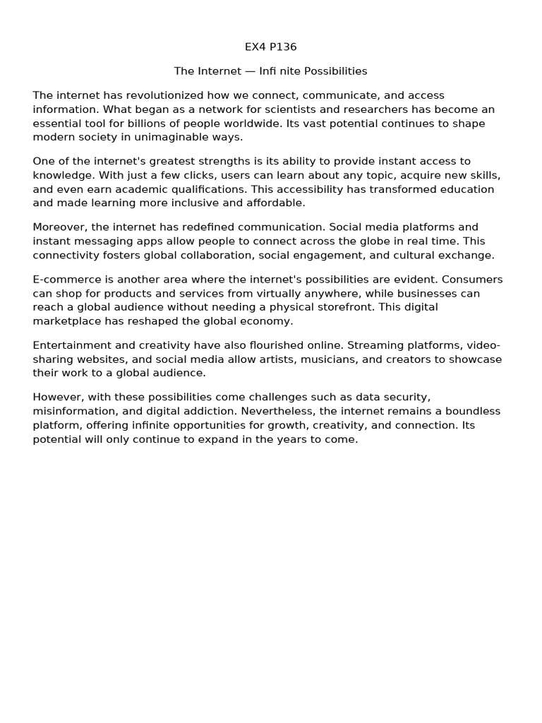 The Internet Has Revolutionized How We Connect | PDF