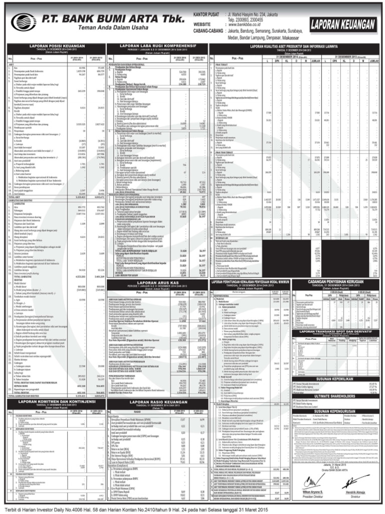 2014 - LK PT BANK BUMI ARTA TBK | PDF