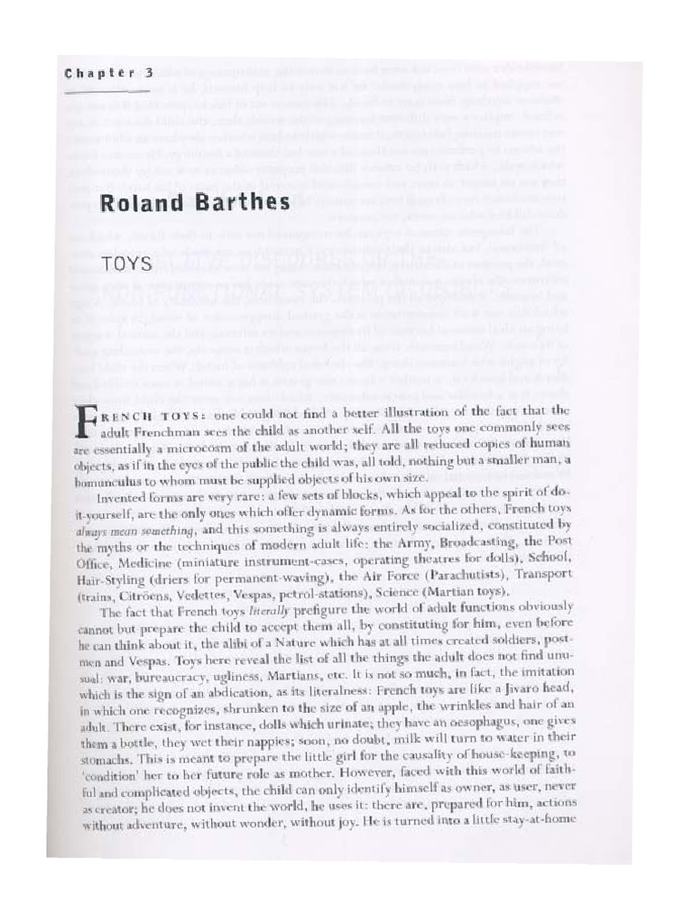 Barthes Toys | PDF