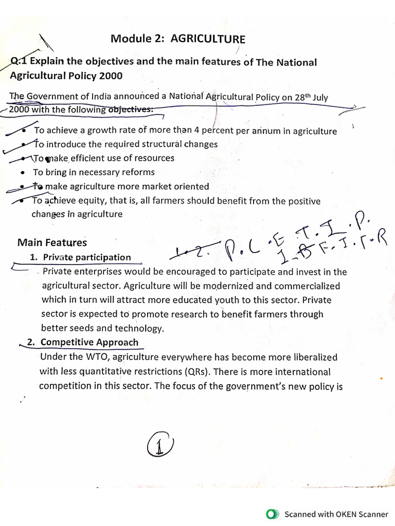 Module 2 AGRICULTURE Half | PDF