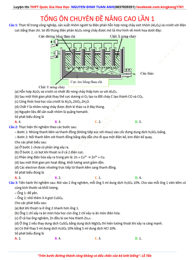Tổng Ôn Chuyên Đề Nâng Cao Lần 1: "Trên b c ng thành công không có d uch nc ak l ibi ng"-L T n | PDF