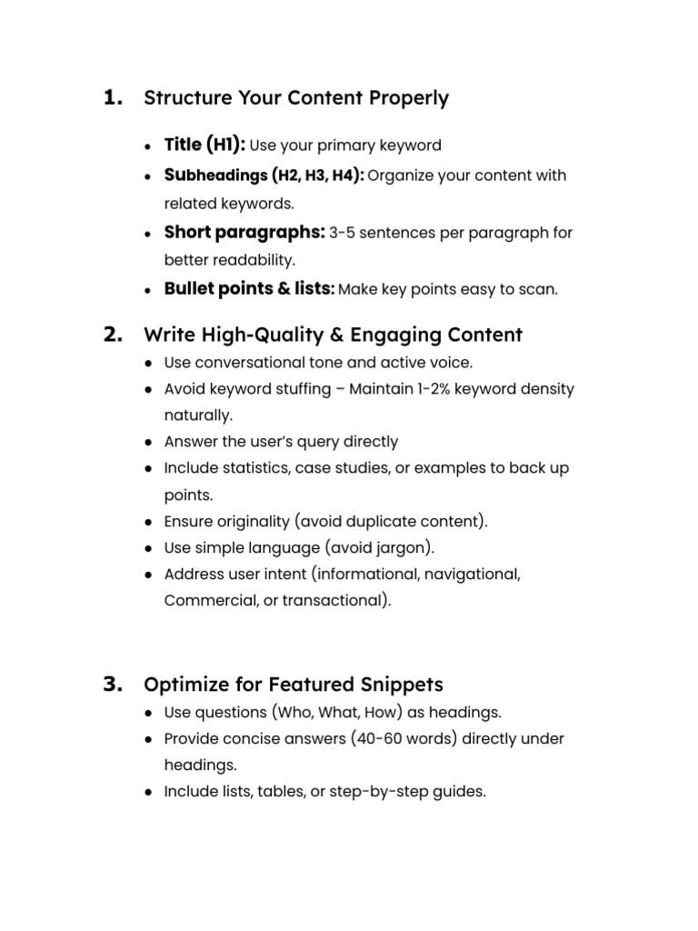 SEO-Friendly Content Writing Guideline | PDF