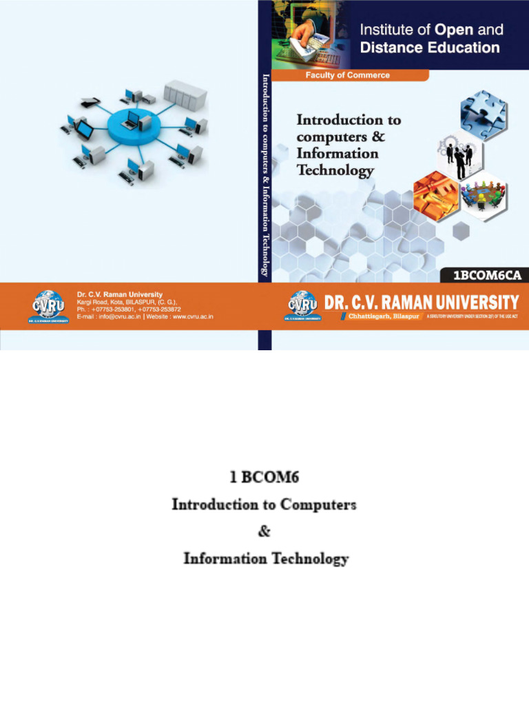1BCOM6CA Introduction To Computers & Information Technology ENG | PDF | Read Only Memory ...