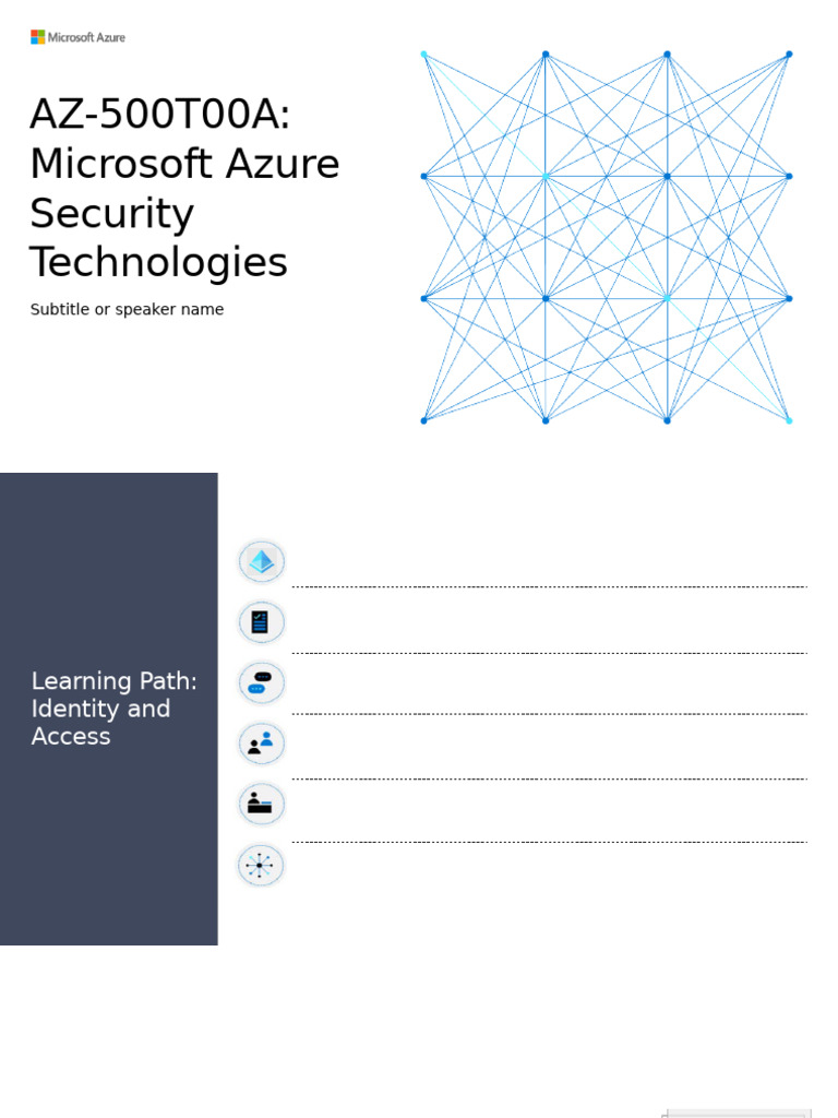 AZ 500T00A ENU Powerpoint 01 | PDF | Active Directory | Microsoft Azure