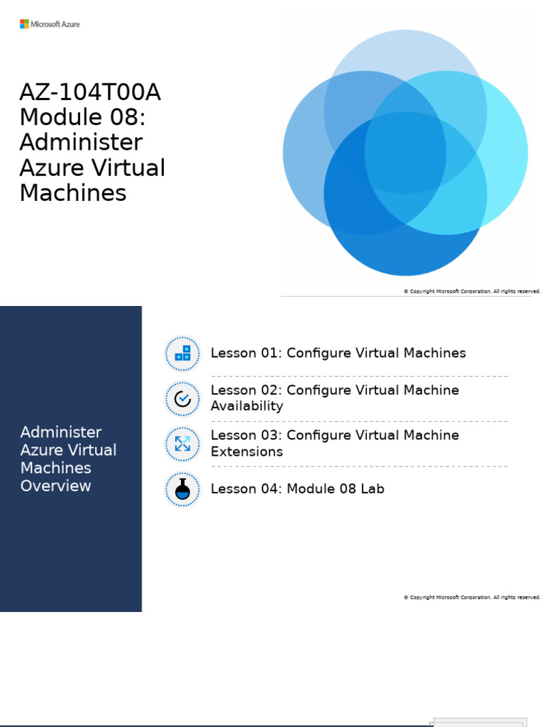 Az 104t00a Enu Powerpoint 08 | PDF | Virtual Machine | Secure Shell