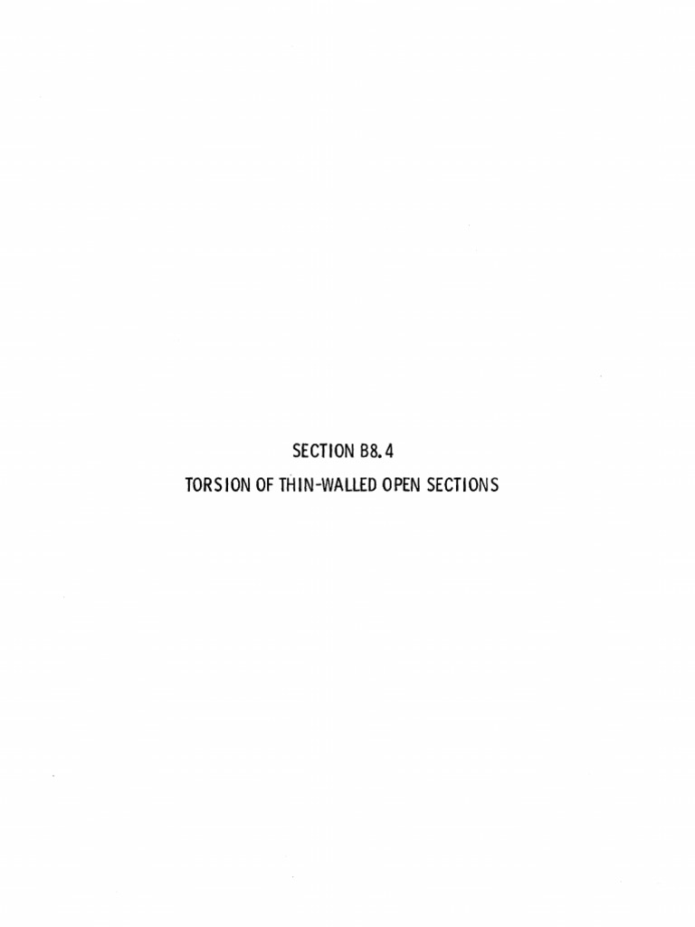 Asm-B840 - Torsion of Thin-Walled Open Sections | PDF