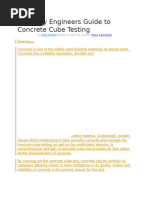 Concrete Cube Sampling and Testing Guide | PDF | Concrete | Water