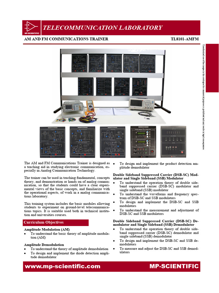 AM/FM Communications Trainer Overview | PDF | Frequency Modulation ...