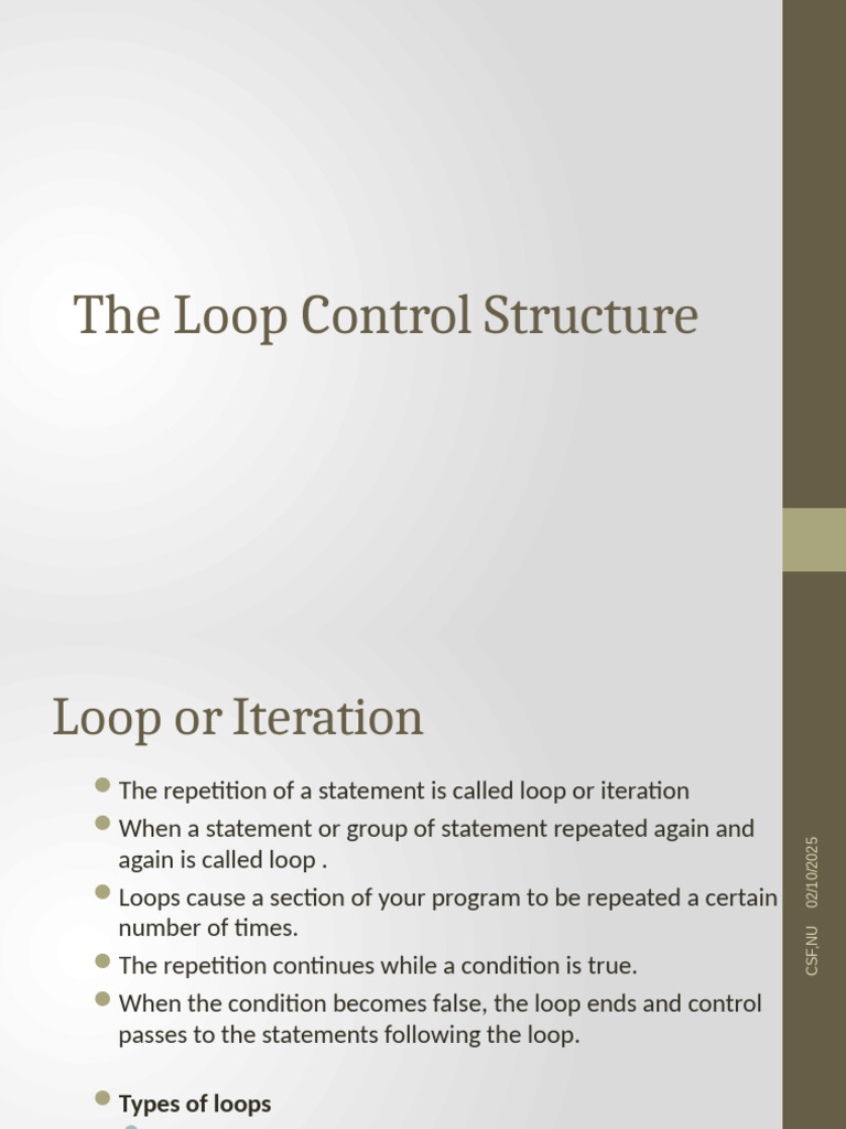 Loop | PDF | Control Flow | C++