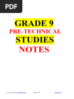 Pre Tech Grade 9 Simplified Notes | PDF