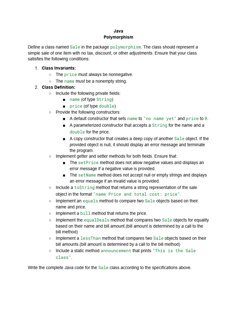 _Java Polymorphism and Abstract Classes (3) | PDF | Method (Computer ... _Java Polymorphism and Abstract Classes (3) | PDF | Method (Computer ...