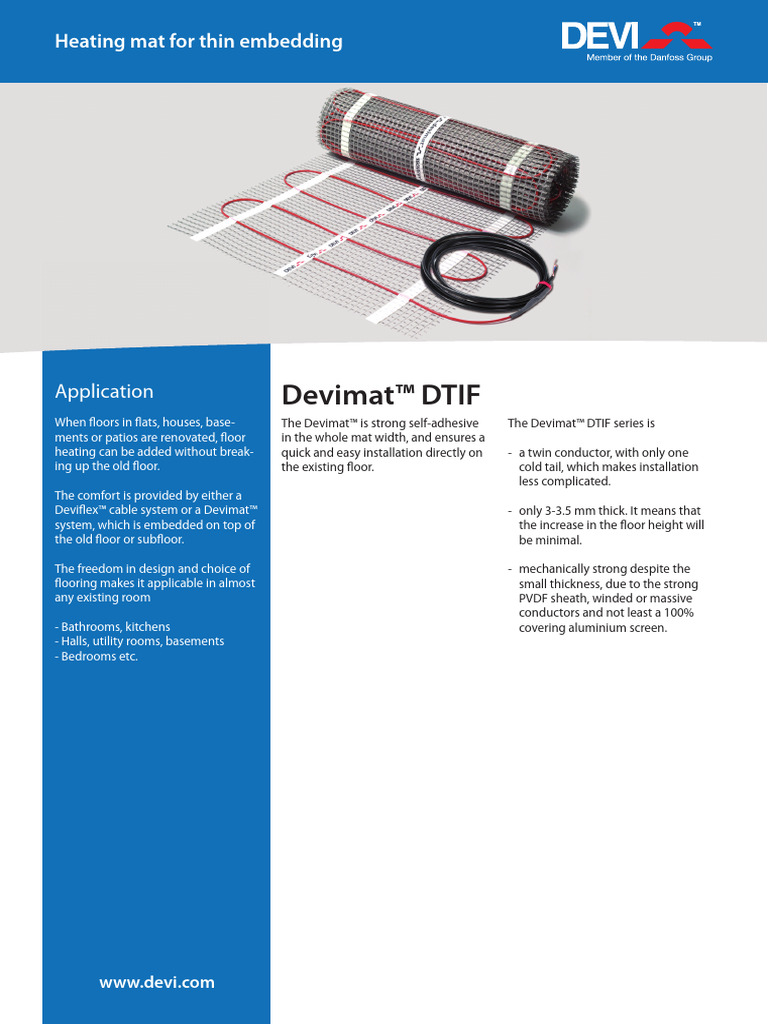 Devimat-DTIF-Product-Data-Sheet | PDF | Electrical Conductor | Materials