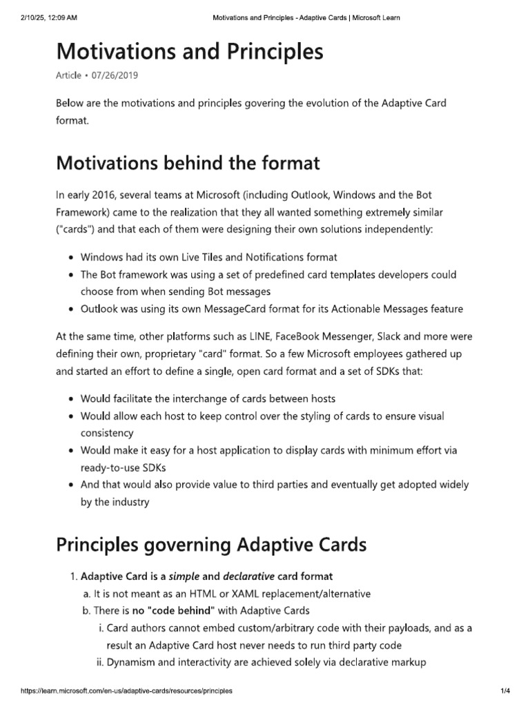 Motivations and Principles | PDF
