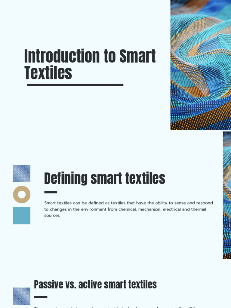 Introduction To Smart Textiles | PDF | Textiles | E Textiles