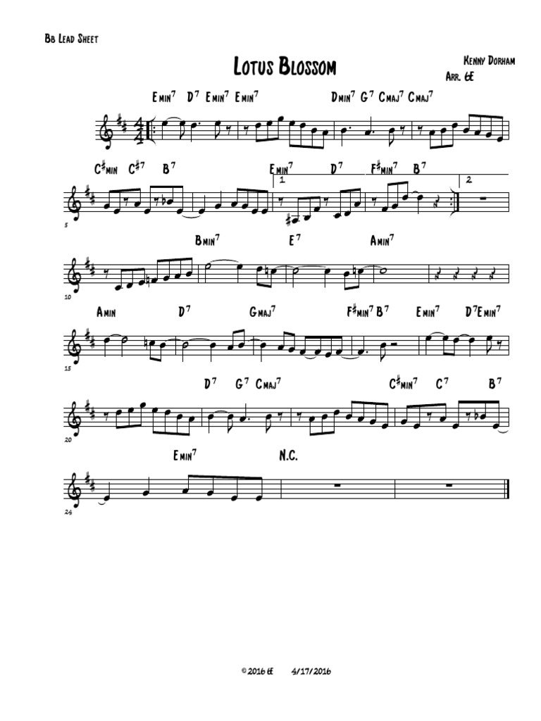 Lotus BlossomBb | PDF