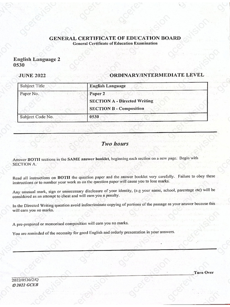 OL-ENGLISH Language-2022-P2 | PDF