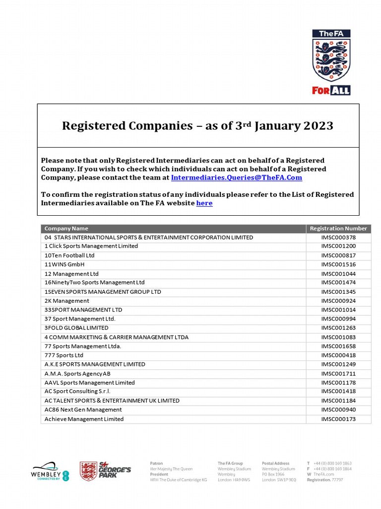 List of Registered Companies - 3 January 2023 | PDF | Business ...