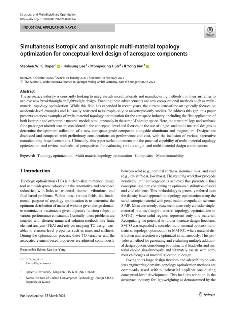 Simultaneous Isotropic and Anisotropic Multi-Material Topology | PDF