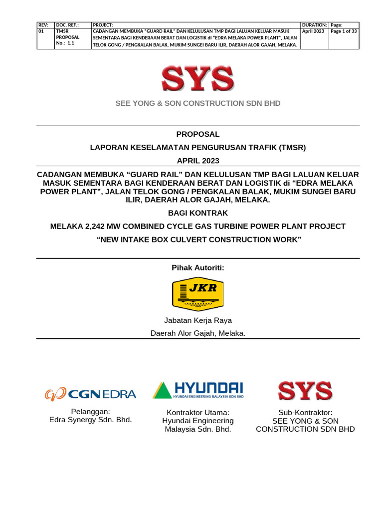 Edra Tmp Proposal Rev.1.1 | PDF