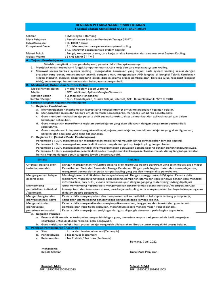 Modul Ajar Kopling | PDF