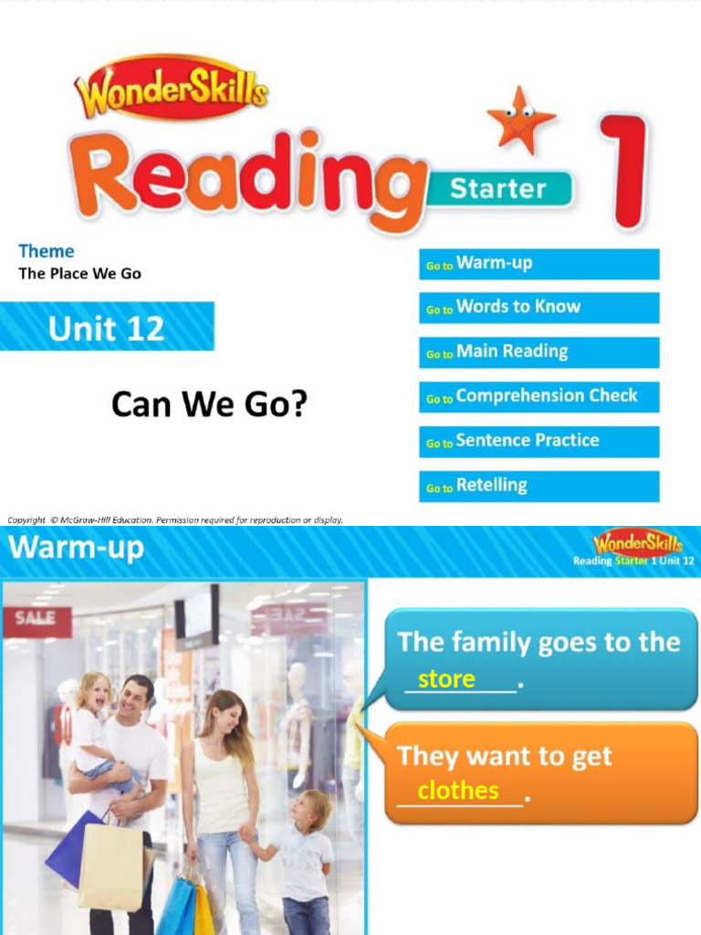 Starter 1 Unit 12 Can We Go | PDF