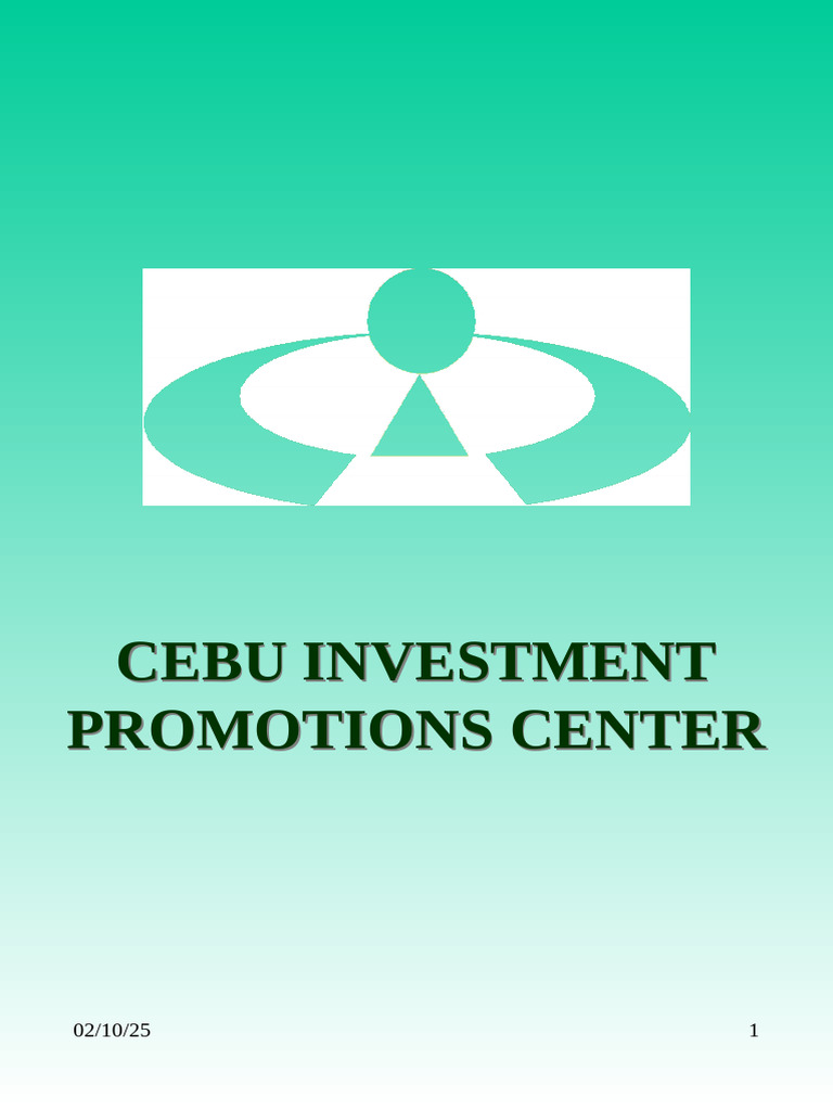 Cebu Investment Promotions Overview | PDF | Economies