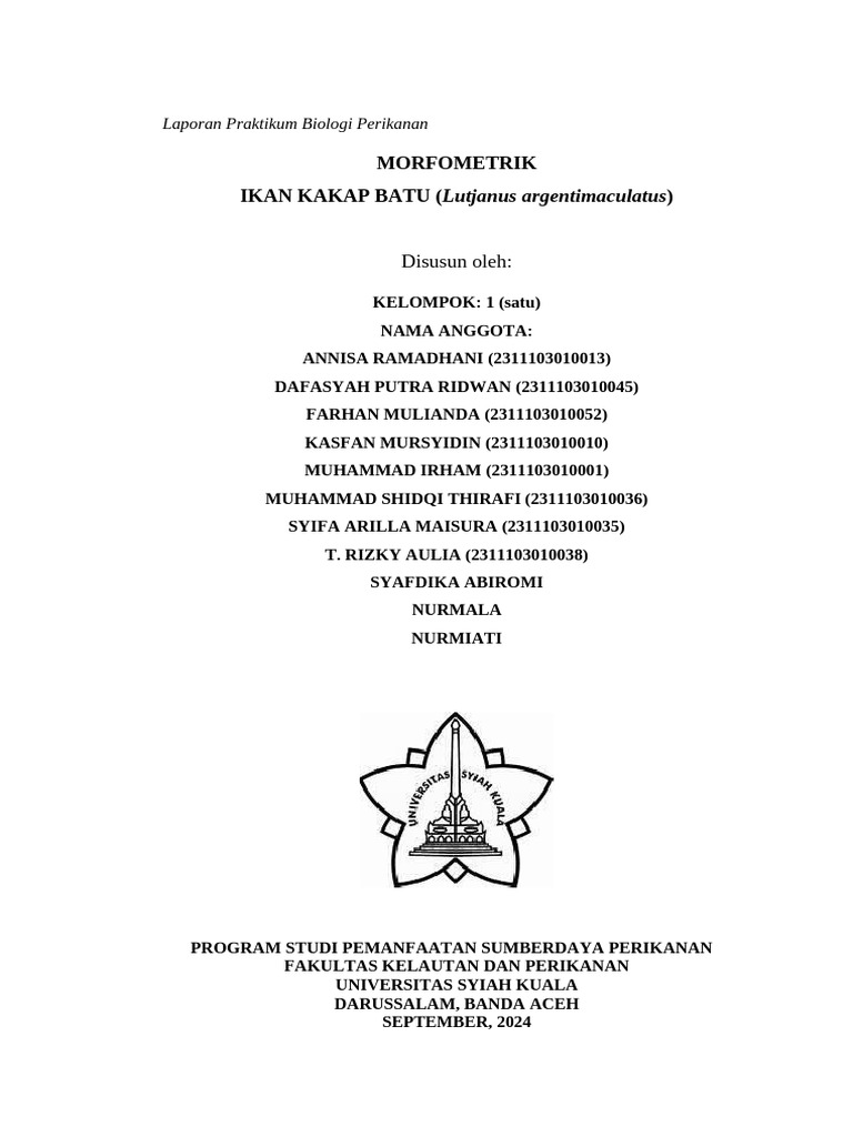 Laporan Morfometrik | PDF