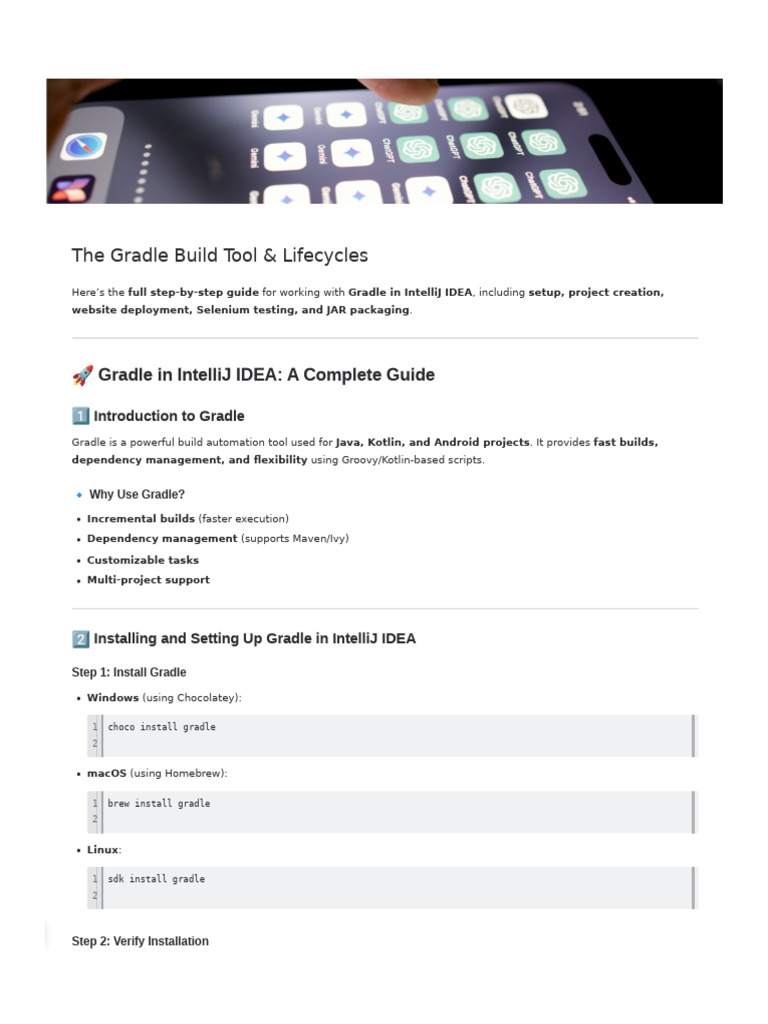 The Gradle Build Tool & Lifecycles-SesssionHandouts | PDF | Computing ...