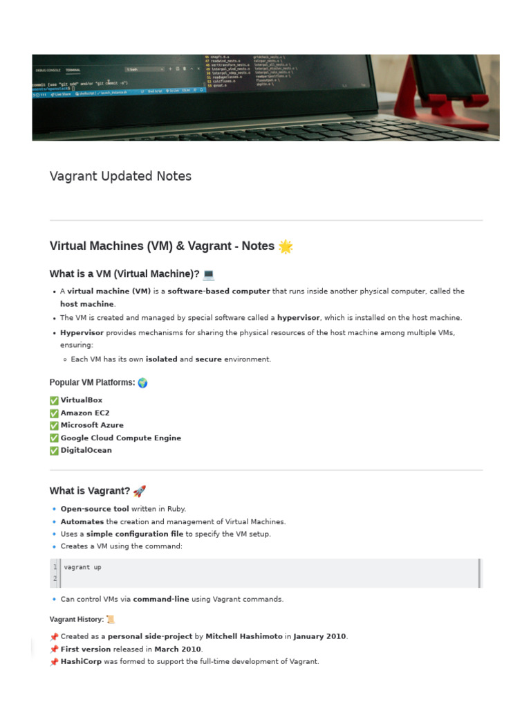 Vagrant & VM Setup Guide | PDF | Virtual Machine | Virtualization