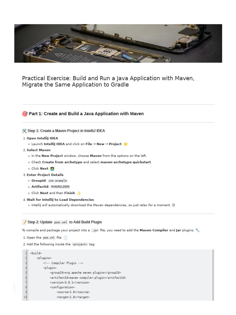 Practical Exercise - Build and Run A Java Application With Maven, Migrate The Same Application ...
