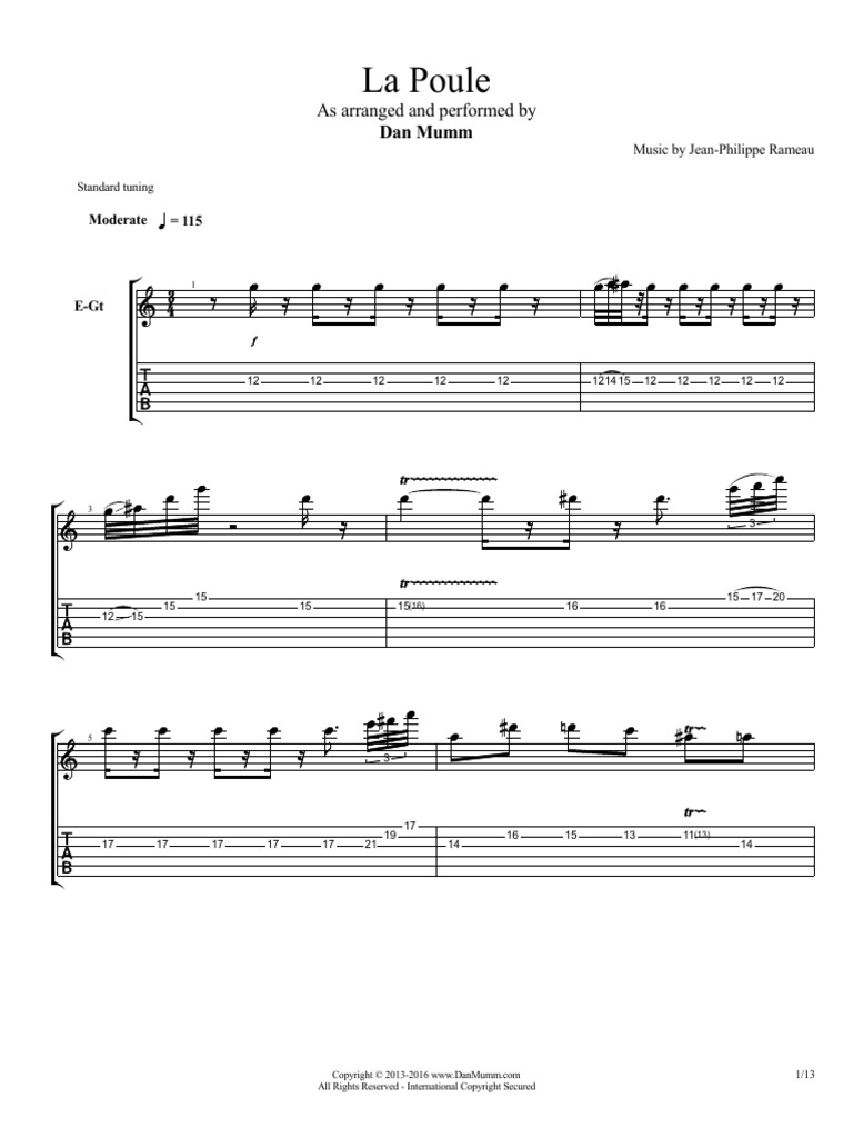 La Poule Rameau DanMumm Tab | PDF