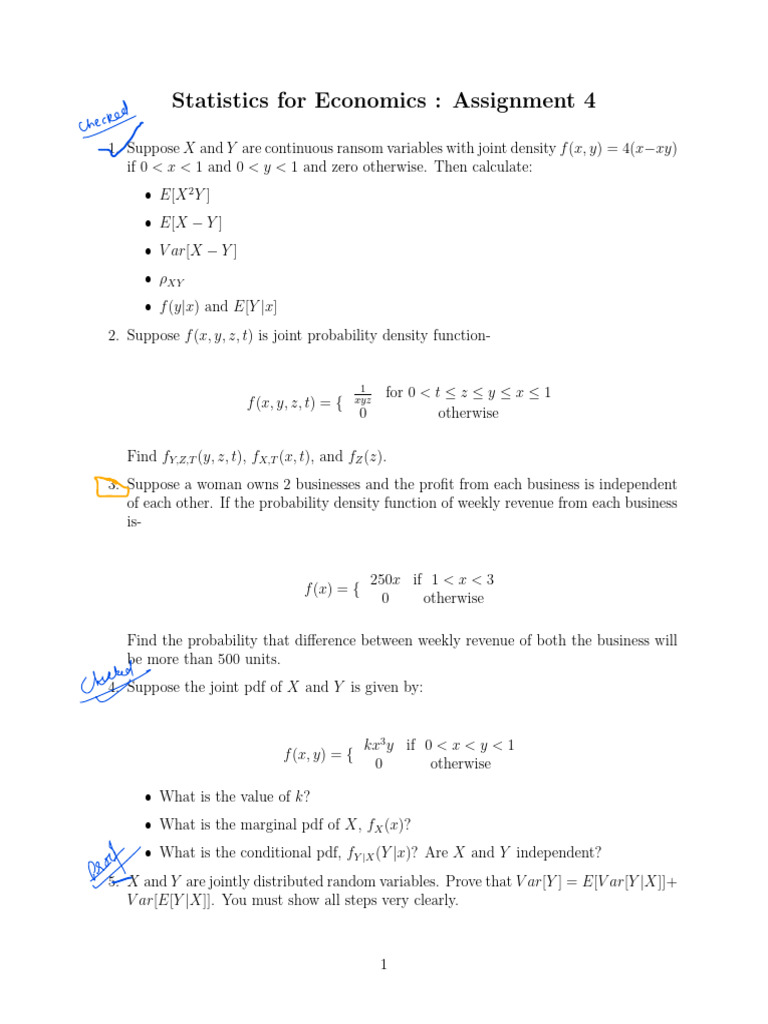 Homework4 (18 Oct 8 Am) | PDF | Probability Density Function | Statistical Models