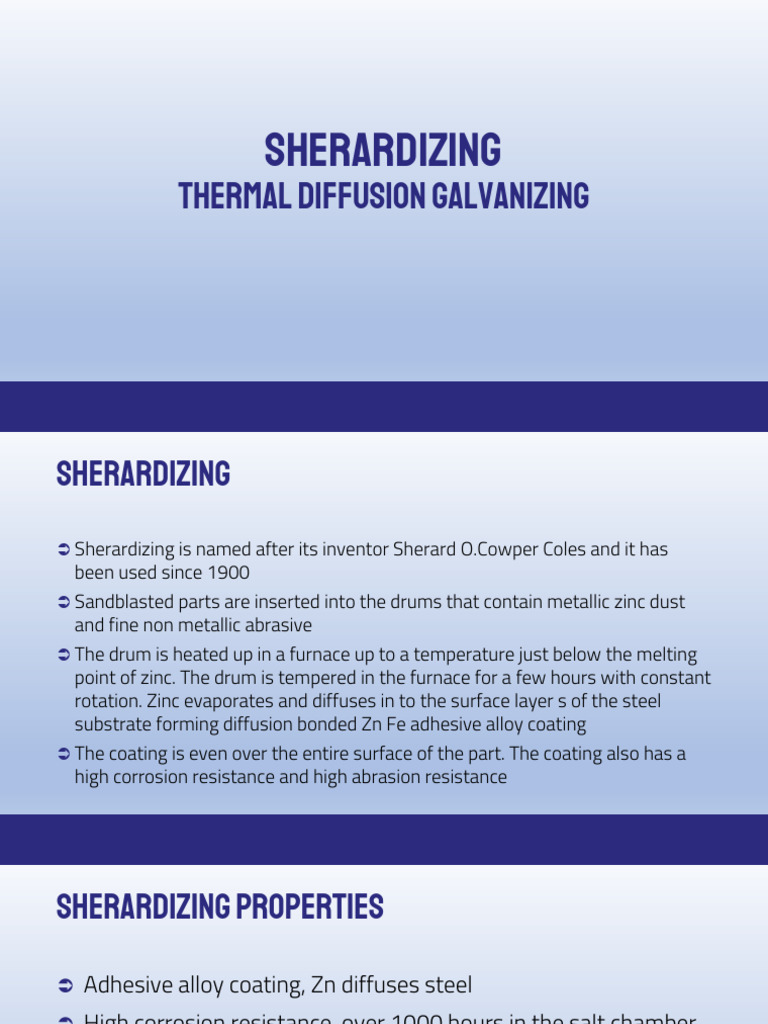 Sherardizing Datasheet | PDF | Corrosion | Physical Sciences