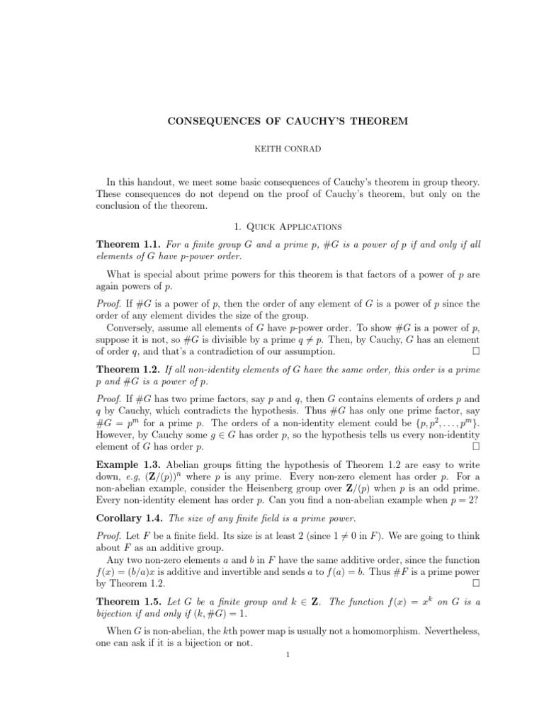 Cauchy App On Group of Order PQ | PDF | Group (Mathematics) | Theorem