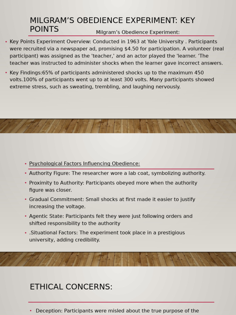 Milgram's Obedience Experiment | PDF | Psychological Concepts | Social ...