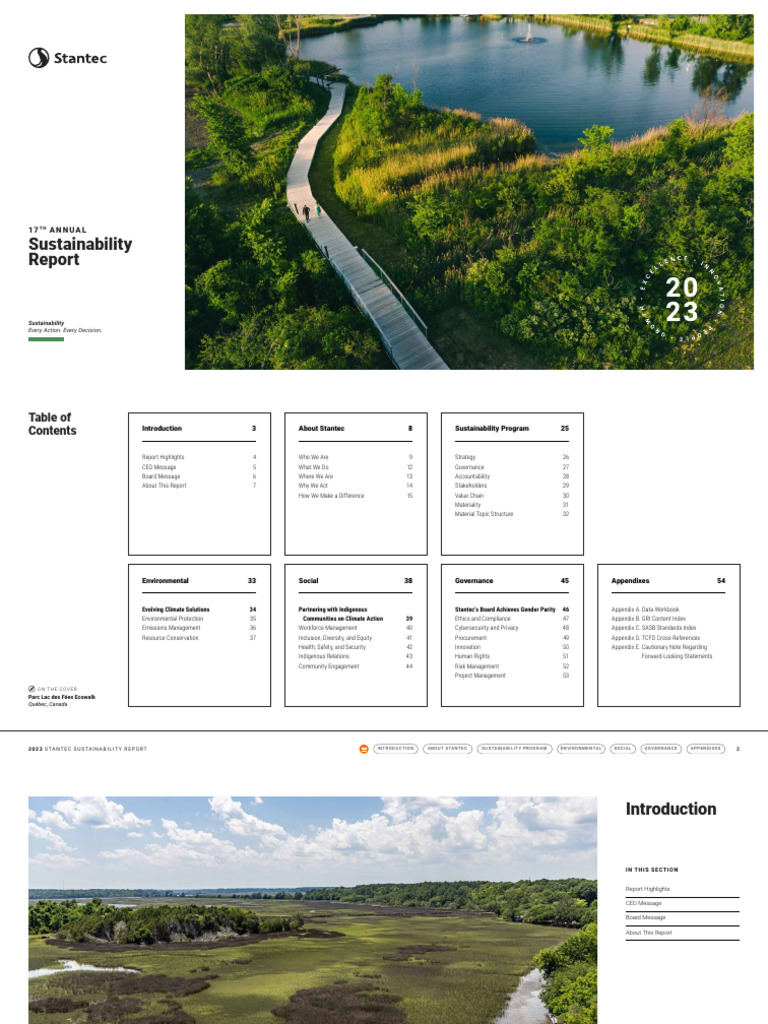 Stantec Sustainability Report 2023 | PDF | Sustainability | Economies