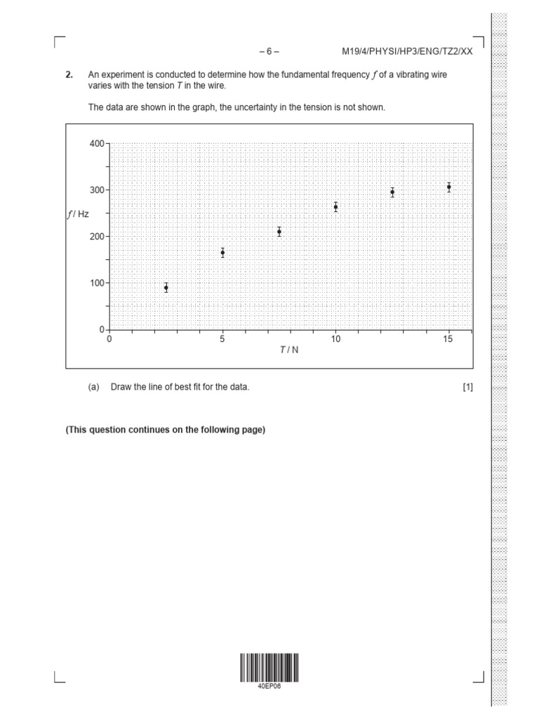 IB Physics Experimental Questions 3 | PDF | Wavelength | Frequency