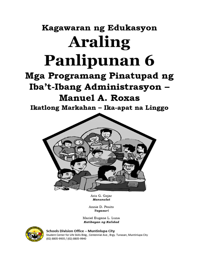 AP6 Q3 W4 Administrasyong Roxas | PDF