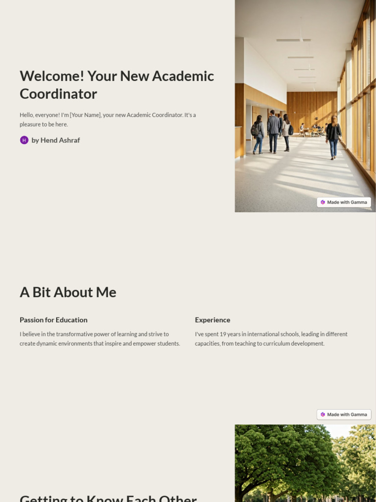Welcome Your New Academic Coordinator | PDF | Collaboration ...