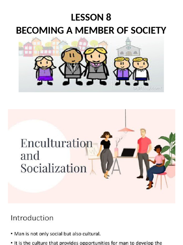 Lesson 8 Enculturation and Socialization | PDF