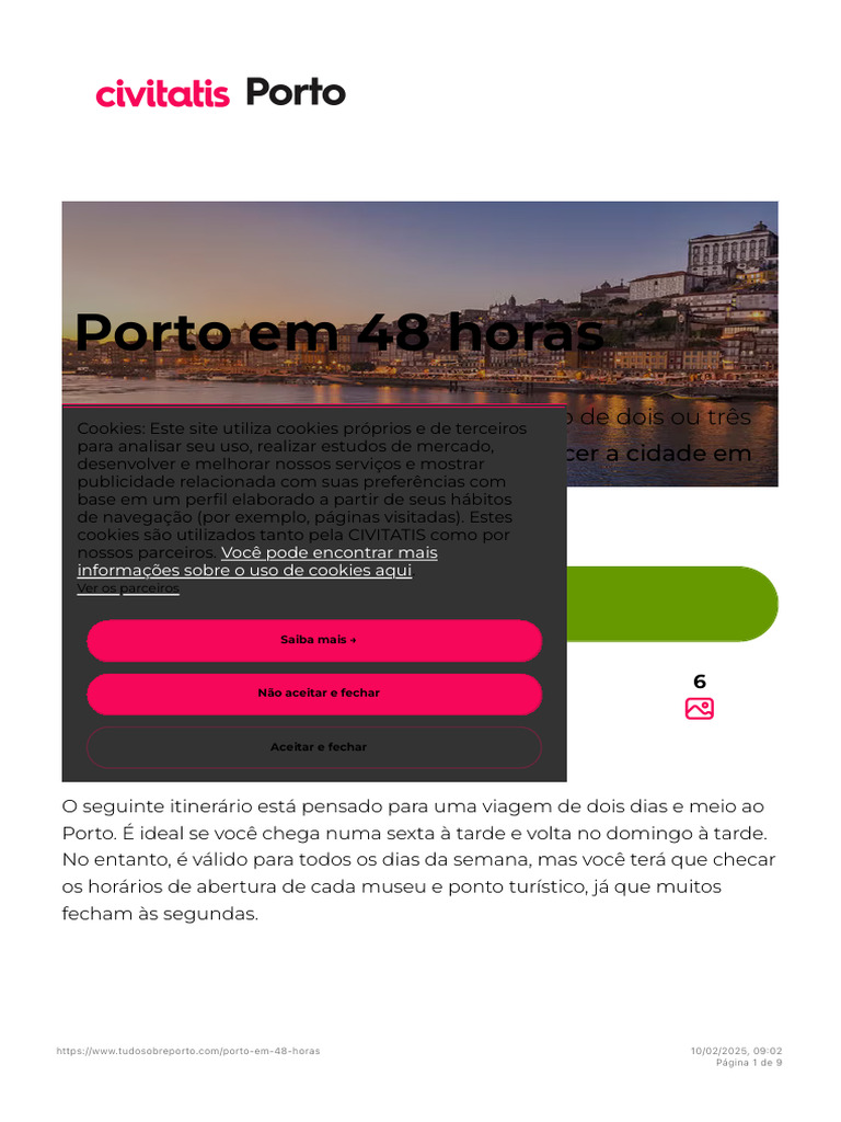 Itinerário de 48h no Porto | PDF | Porto