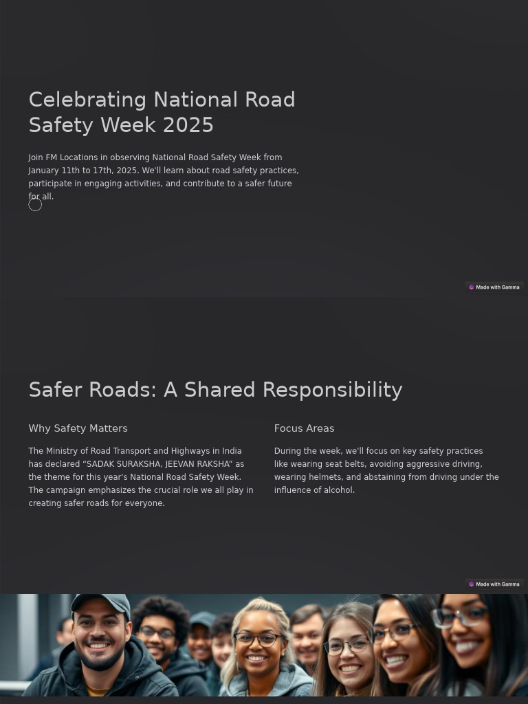National Road Safety Week 2025 Events | PDF | Road Traffic Safety | Driving