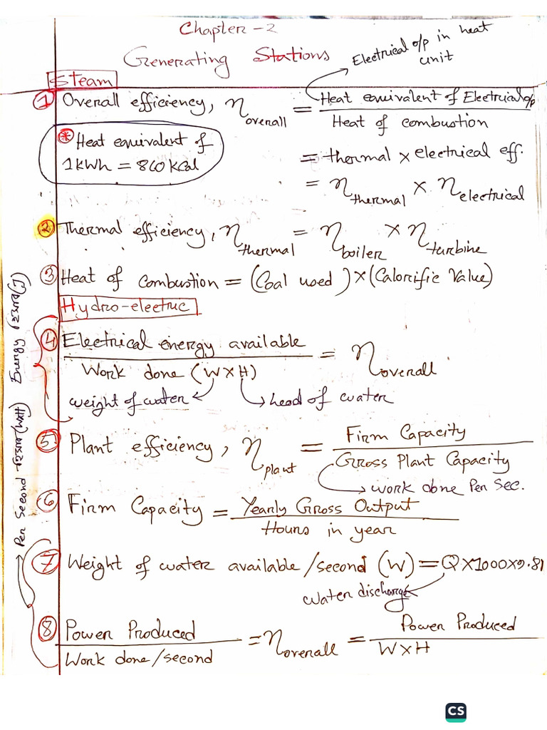 Power System Formula Note | PDF