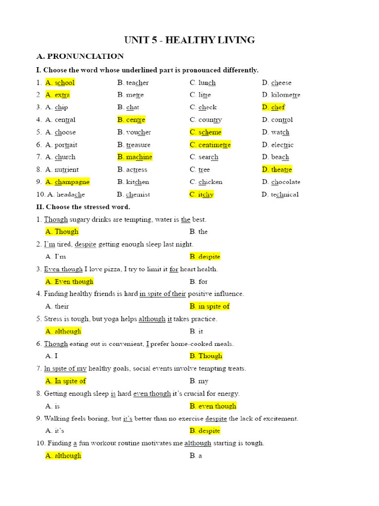 Unit 5 Healthy Living File Gvdocx 1600 PDF - Gdrive.vip | PDF