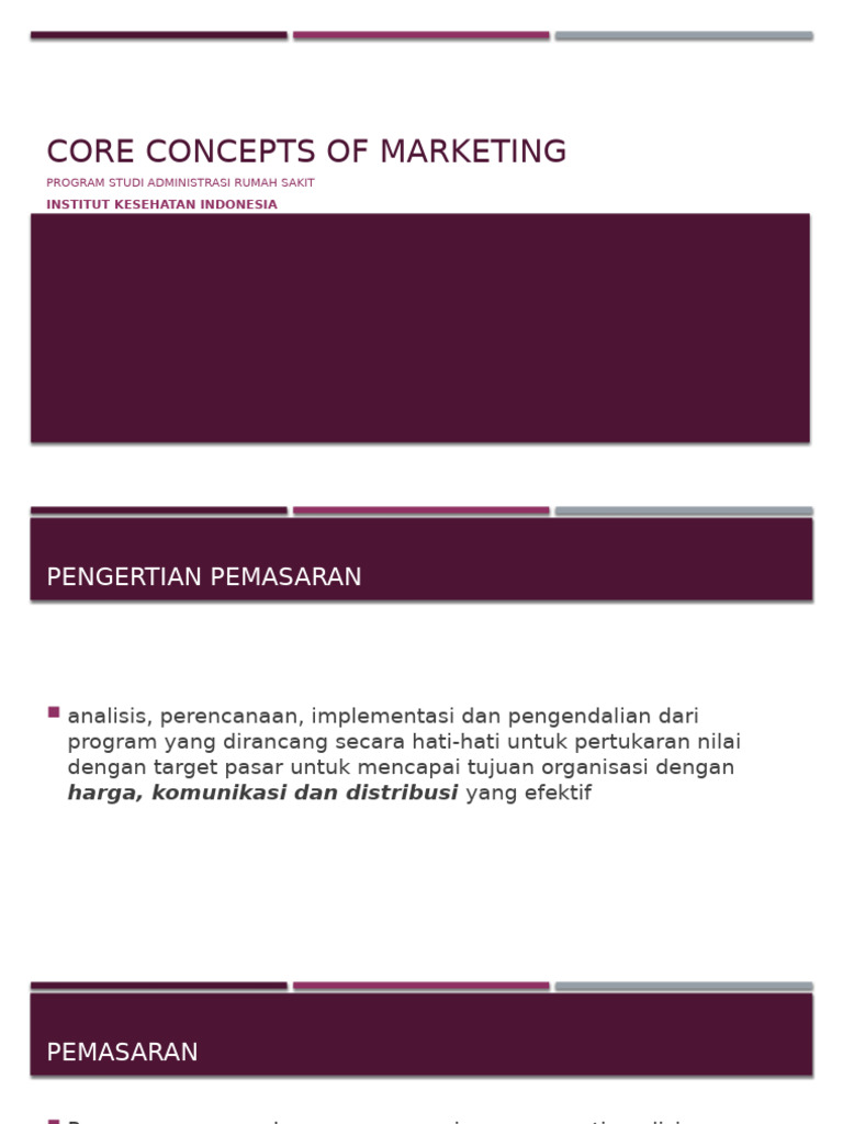 Pertemuan 1 - Core Concepts of Marketing | PDF